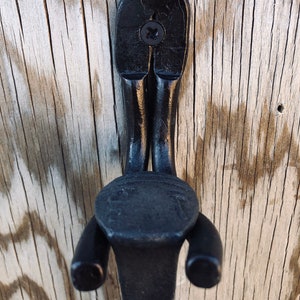 Metal Hook Hand Forged Iron - Fire Poker Hanger - Railroad Spike Handle ...