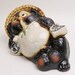 Japanese Shigaraki Ware/ Sleep Tanuki Statue / Sleep Racoon Dog / NEW ...