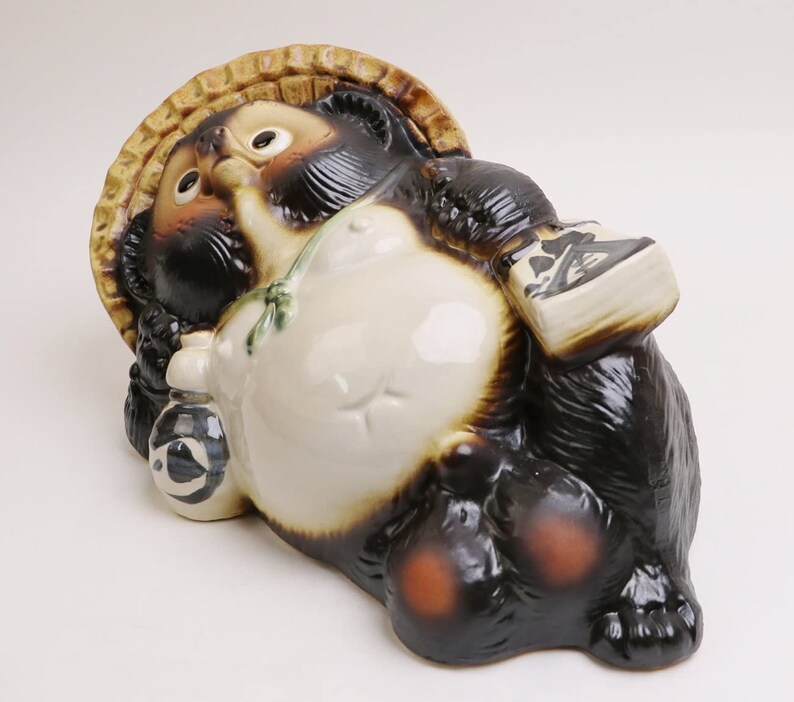 Japanese Shigaraki Ware/ Sleep Tanuki Statue / Sleep Racoon - Etsy