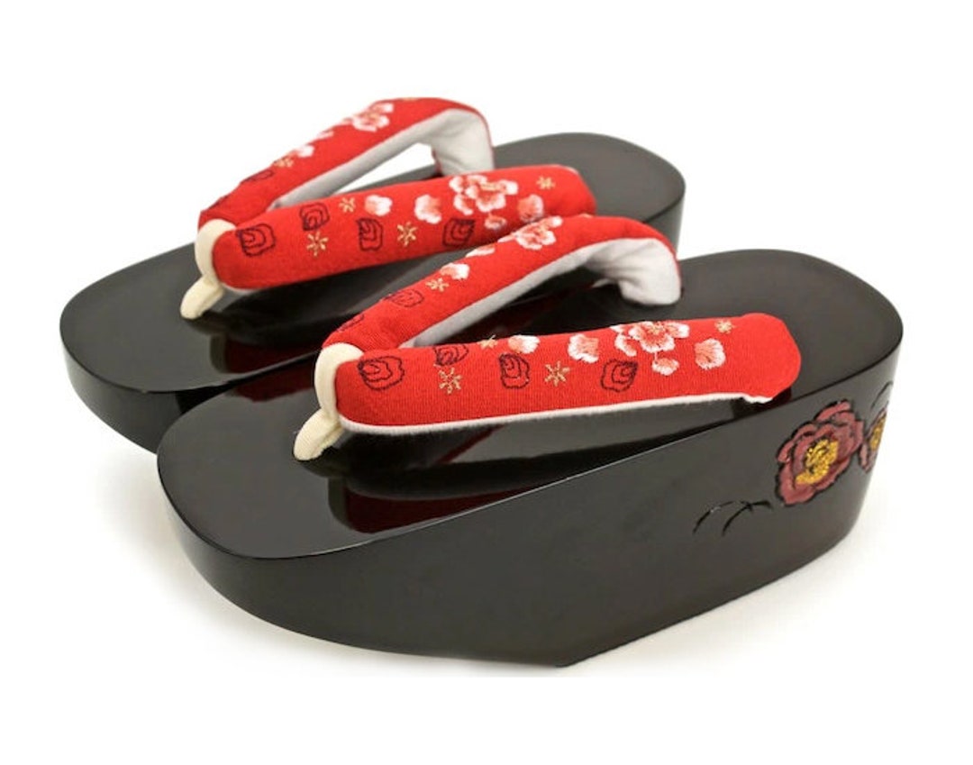 Japanese Okobo Kimono Sandal/ Vintage Maiko Kimono Geta Zori/ Koppori ...