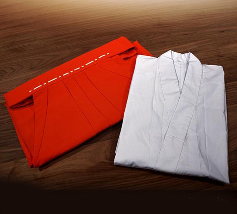 Authentic Miko Hakama Kimono Set: Traditional Japanese Shrine Attire - Etsy