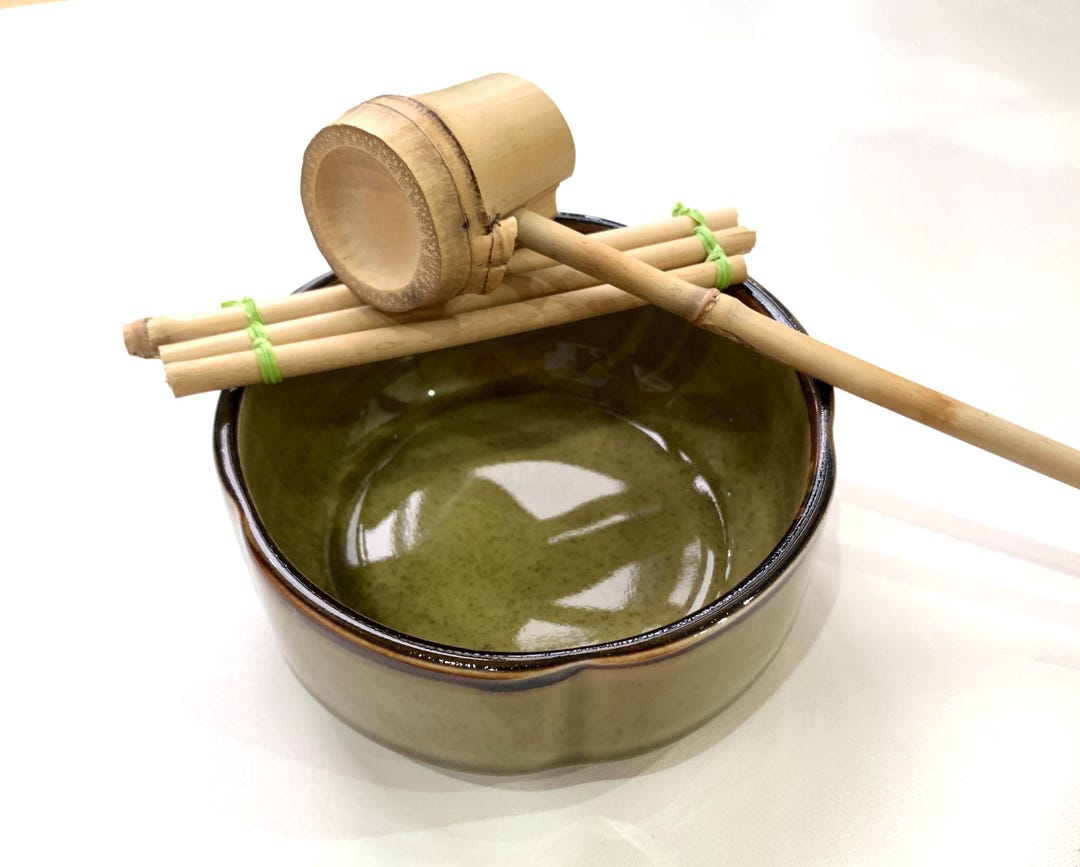 Japanese HISHAKU Set/ Tea Ceremony/ Temple Garden/ Shishiodoshi ...
