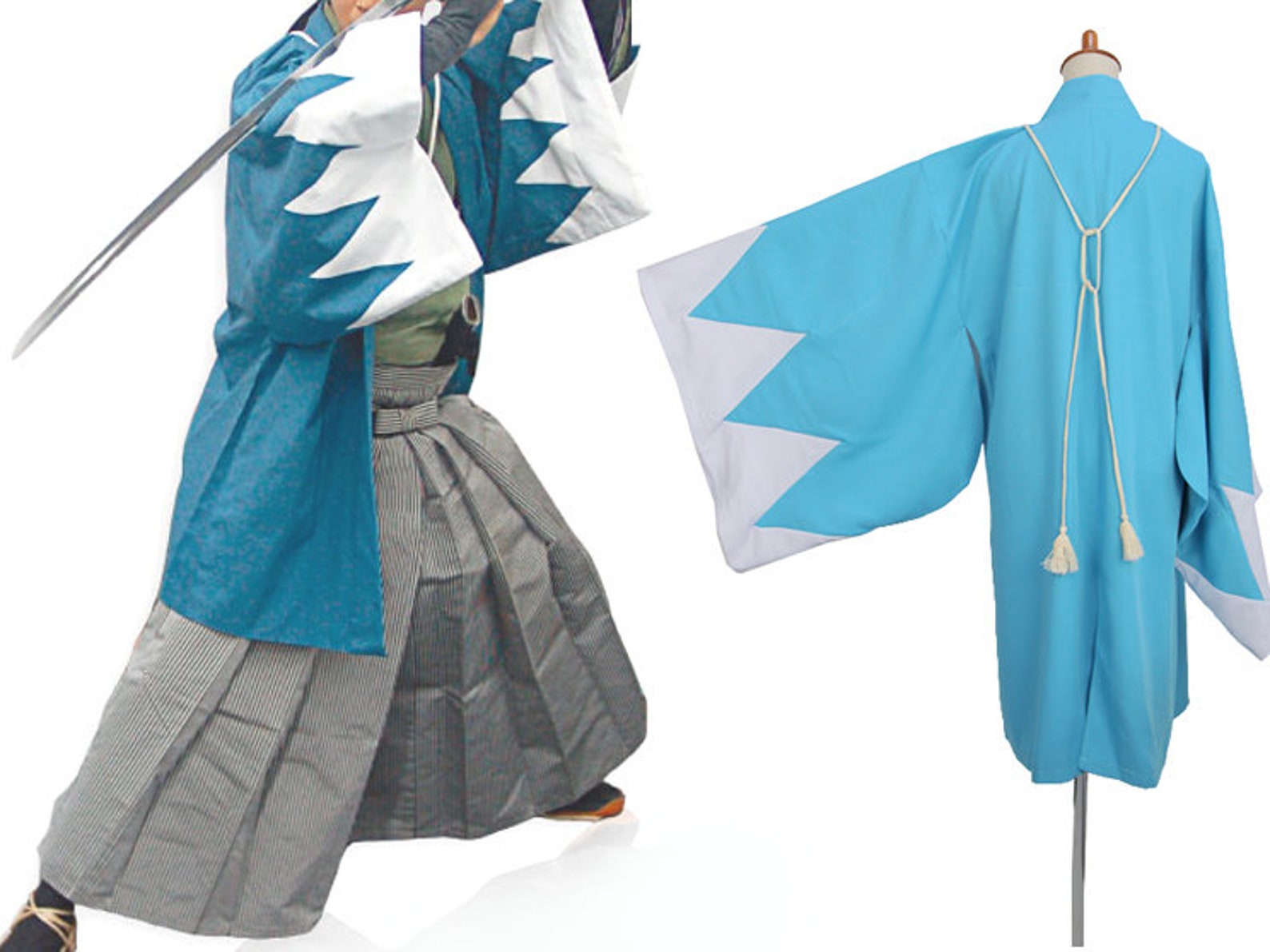 Japanese Men's Haori Jacket/ Shinsen Gumi/ Samurai Kimono Haori Jacket ...