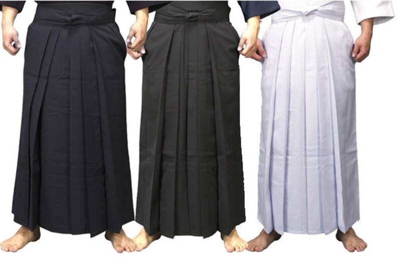 White Polyester Hakama: Umanori Style, Iaido/kendo Practice - Etsy
