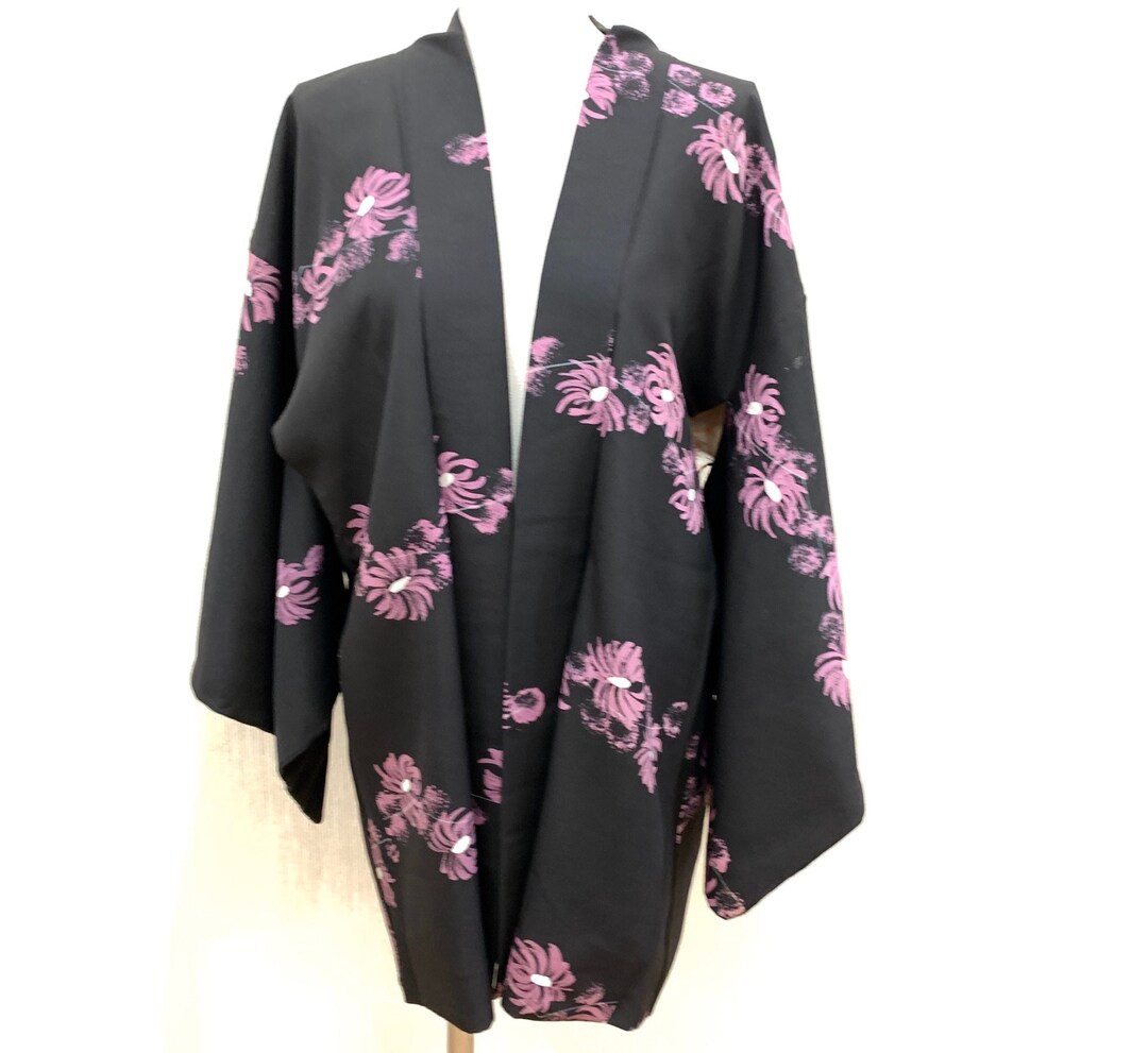 Japanese Silk Kimono Haori/ Silk Haori Jacket/ Short Kimono - Etsy