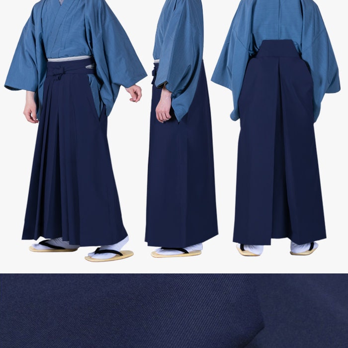 Japanese Navy Blue Hakama, Uuthentic Umanori Samurai Costume - Etsy
