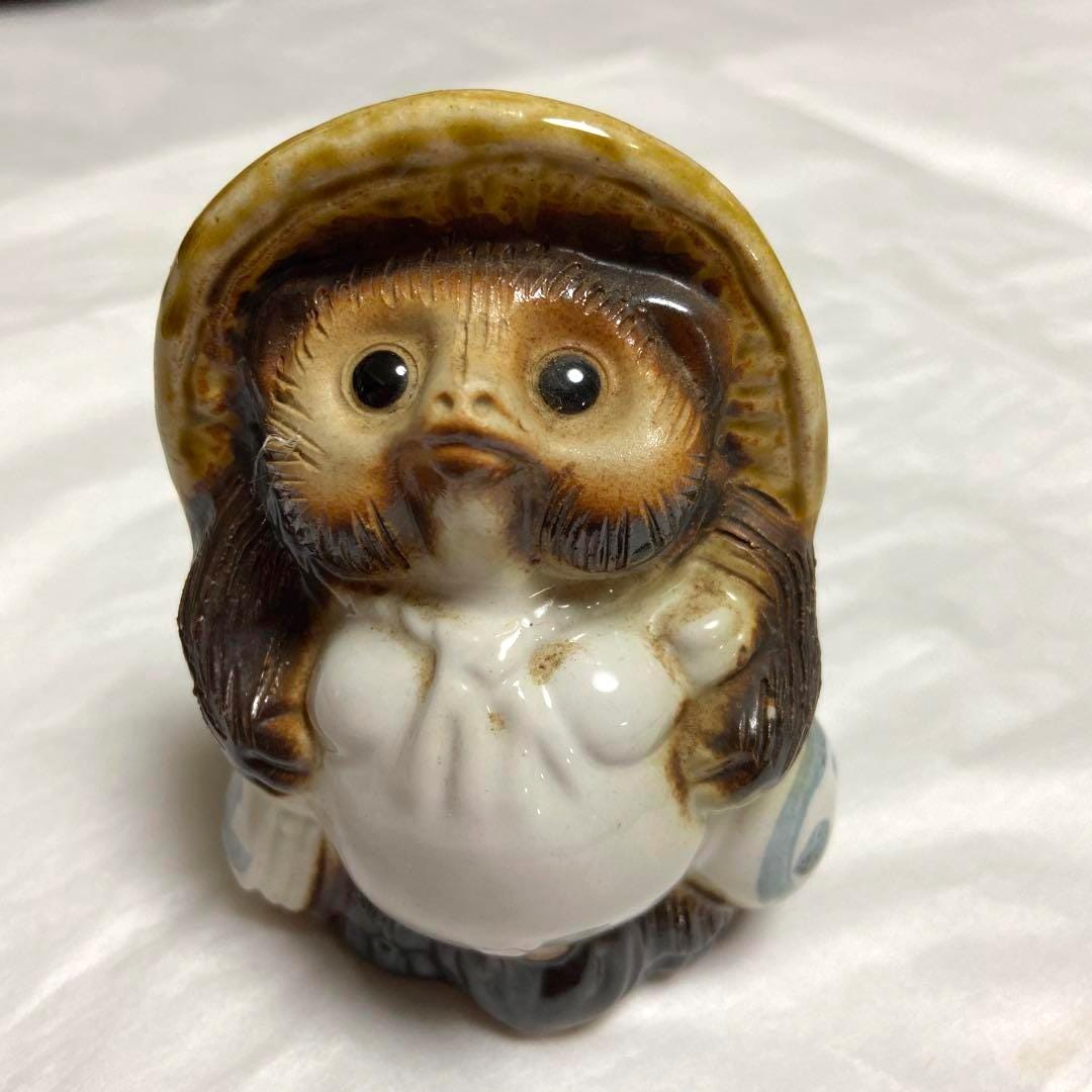 Japanese Shigaraki Ware/ Tanuki Statue/ Kawaii Tanuki/ Made in Japan ...