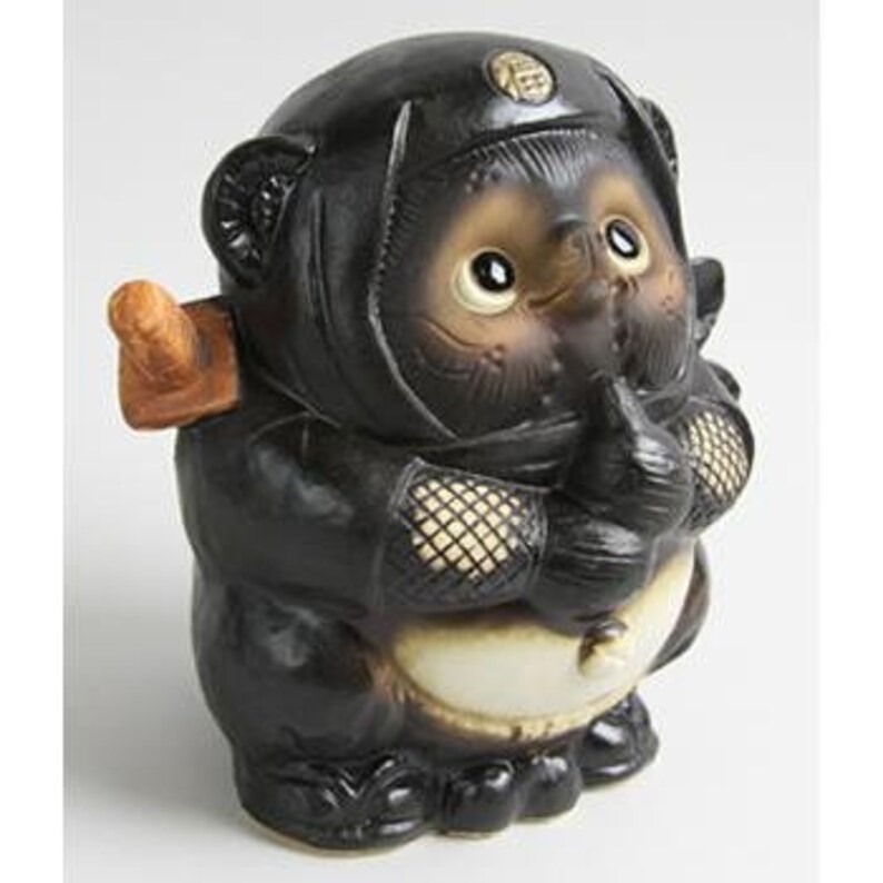 Tanuki Statue/ Japanese Shigaraki Ware/ Ninja Tanuki Statue/ - Etsy
