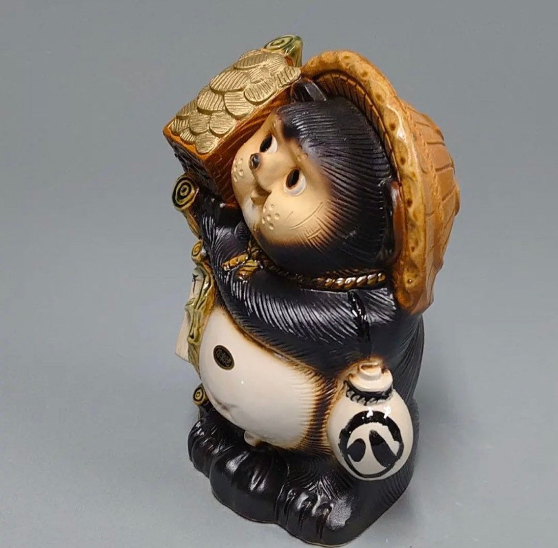 Japanese Shigaraki Ware/ Tanuki Statue/ With Koban Money/ Made - Etsy