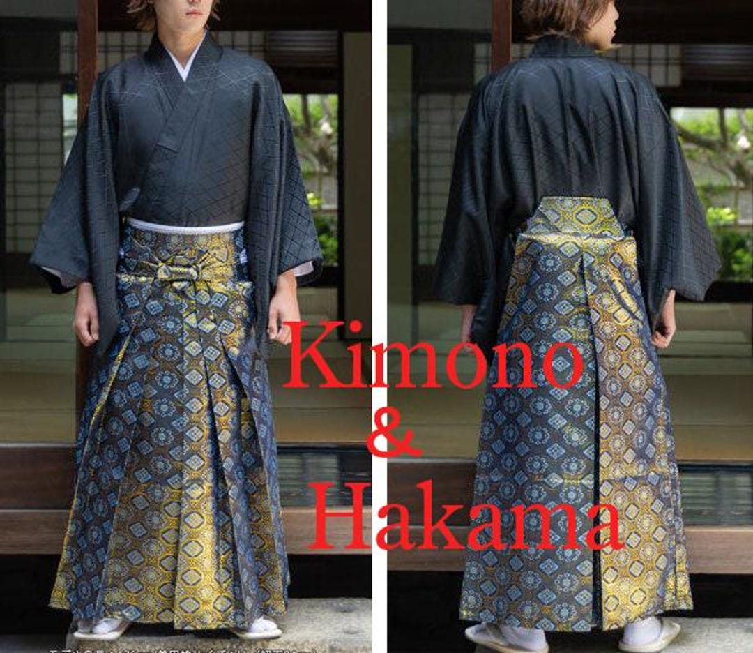 Set of 2, Gorgeous Hakama & Kimono Set/ NEW/ Samurai Costume/ SHOGUN ...