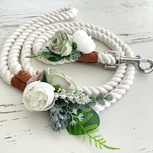 Natural off White Rope Leash and Collar Set for Wedding, Rope Leash and ...
