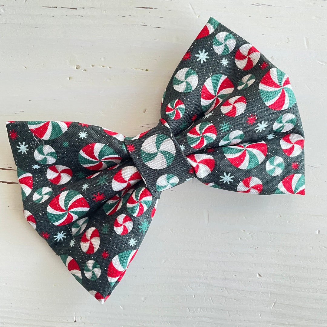 Christmas Dog Bow Tie, Dog Christmas Bow Tie, Holiday Dog Bow Tie, Dog ...