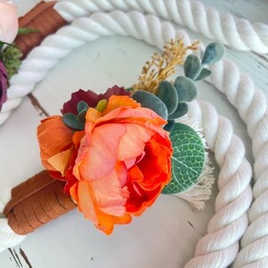 Rust Burgundy Ivory Blush Terracotta Fall Wedding Flower Leash, Burnt ...