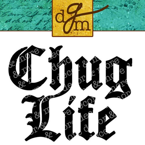 Chug Life Water Bottle SVG File Funny Water Bottle Decal - Etsy