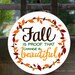 Fall Wreath SVG File, Fall Round Sign SVG, Fall Circle SVG File, Fall ...