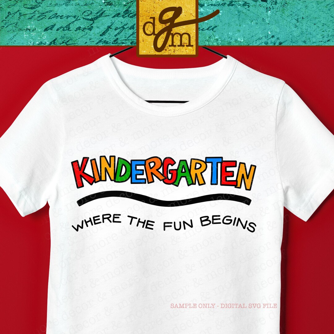 Kindergarten SVG File, Colorful Kindergarten SVG, First Day of ...