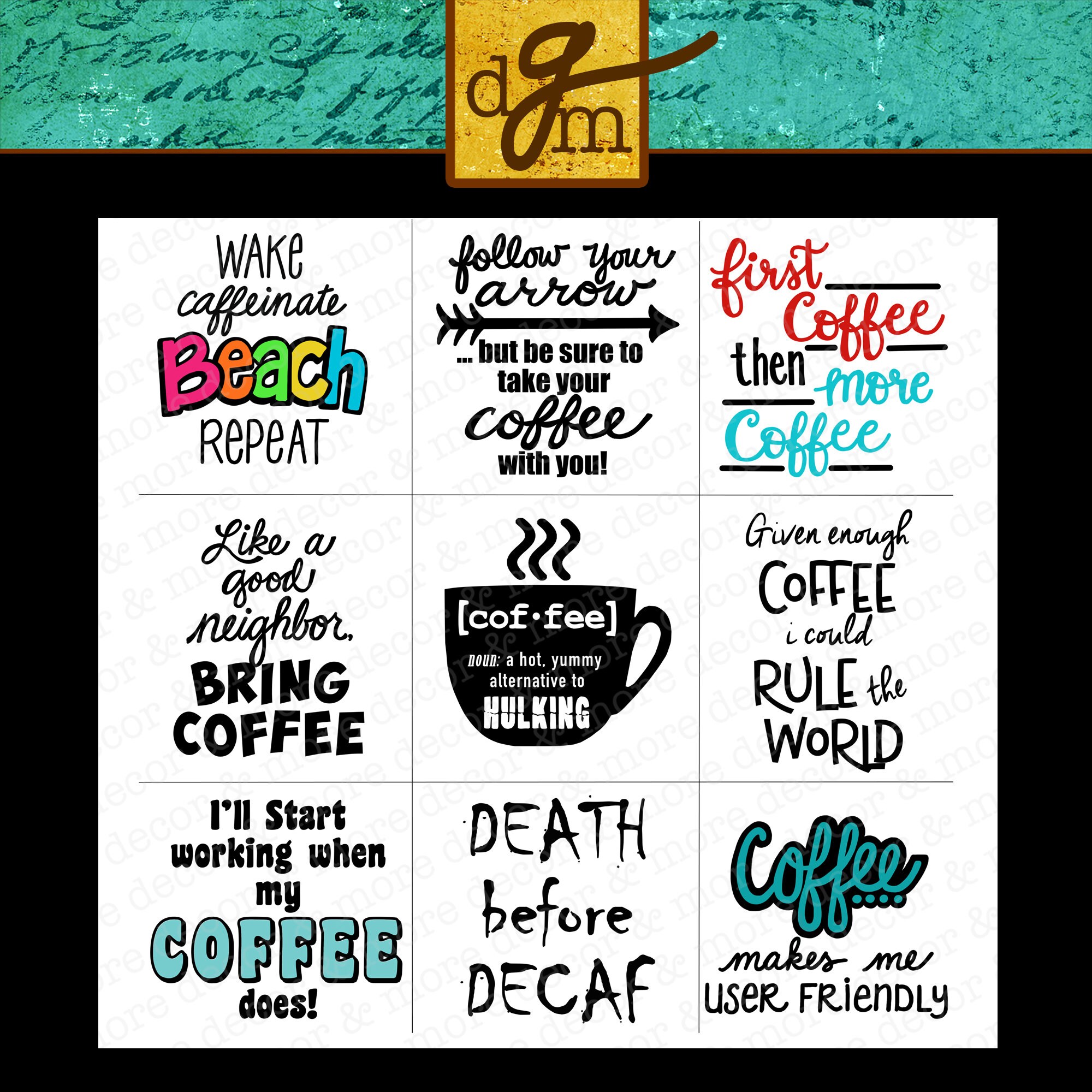 Coffee SVG Bundle Coffee SVG Coffee Sublimation Design Iced - Etsy