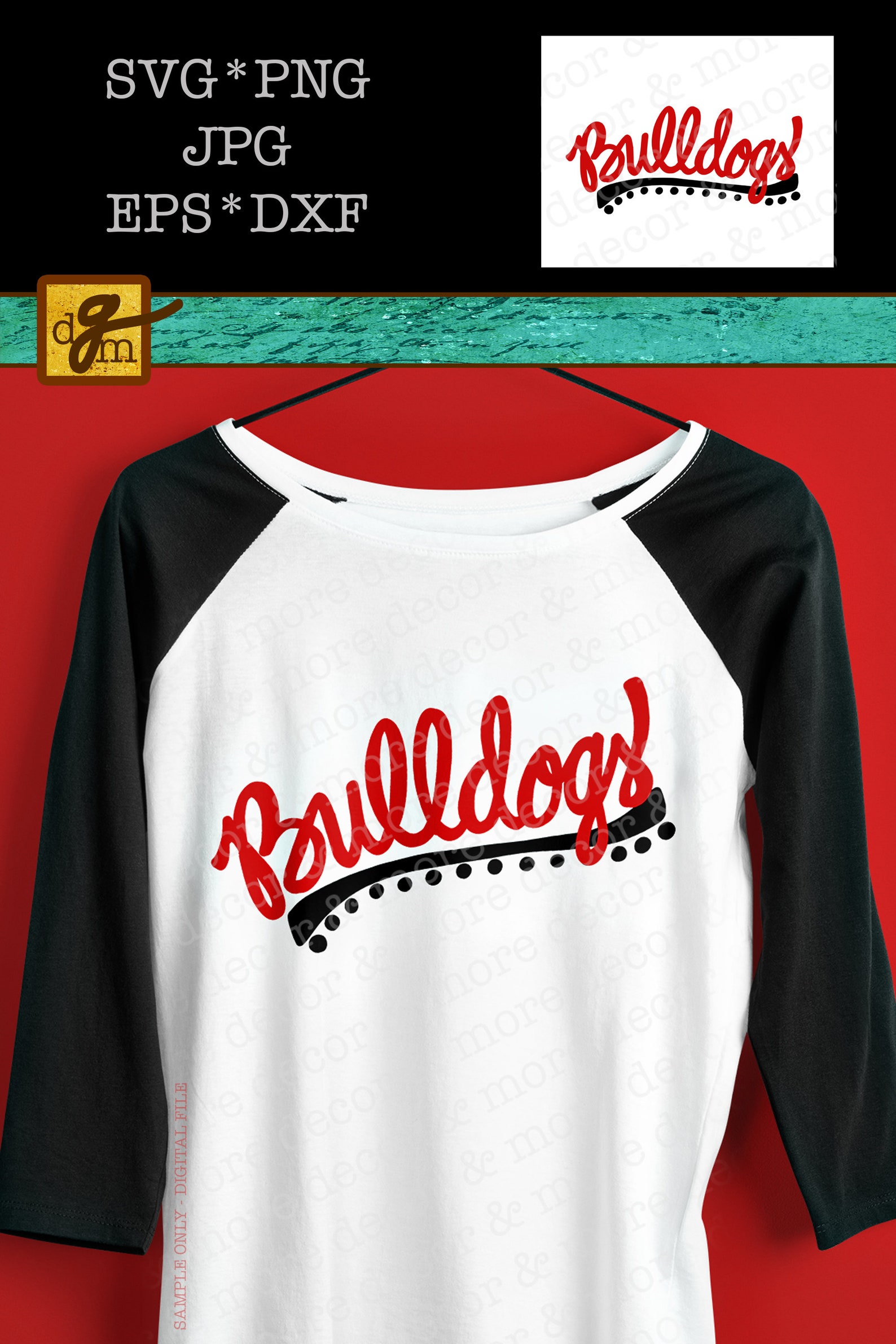 Script Bulldogs SVG File Bulldogs Spirit Shirt SVG School | Etsy