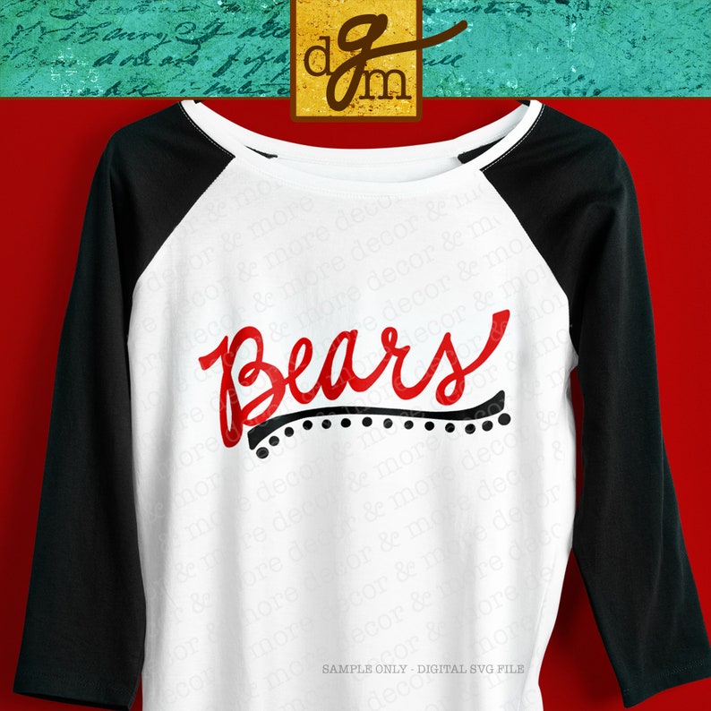 Bears SVG File Bears Shirt SVG Script Font Bears School Cut | Etsy