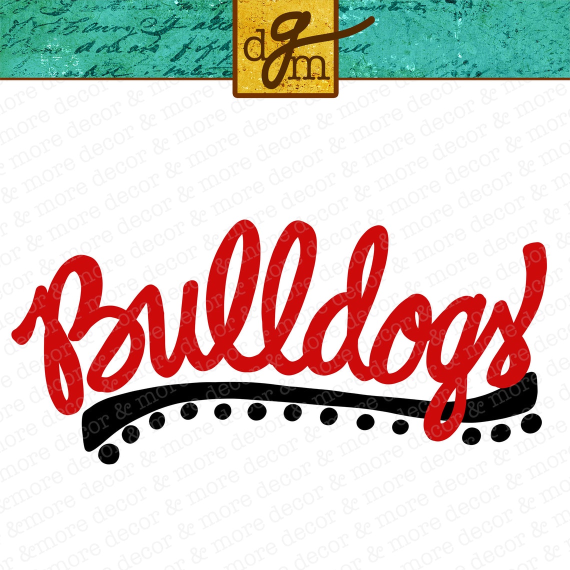 Script Bulldogs SVG File Bulldogs Spirit Shirt SVG School | Etsy