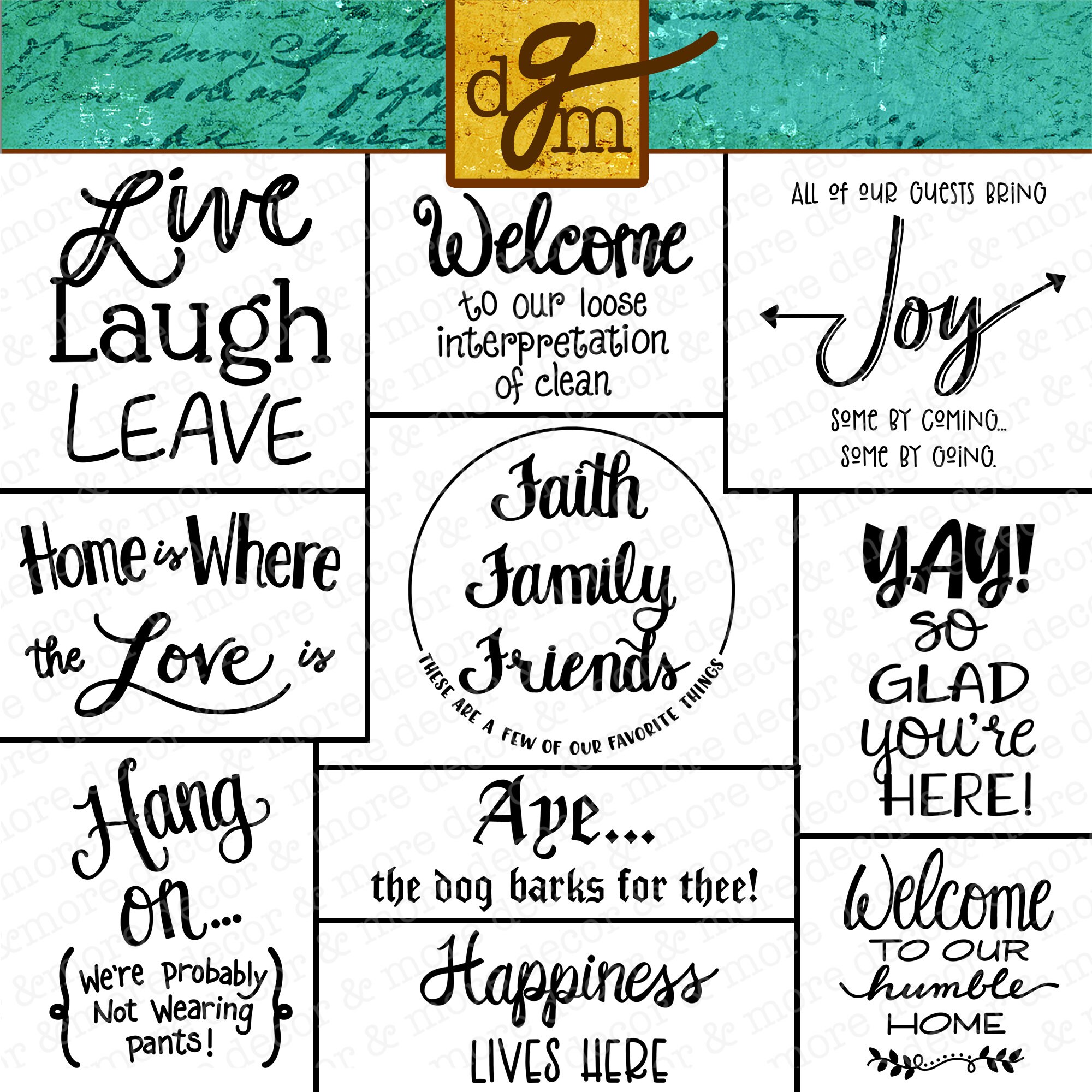 Funny Door Sign SVG Bundle Welcome Sign SVG Bundle Front | Etsy Australia