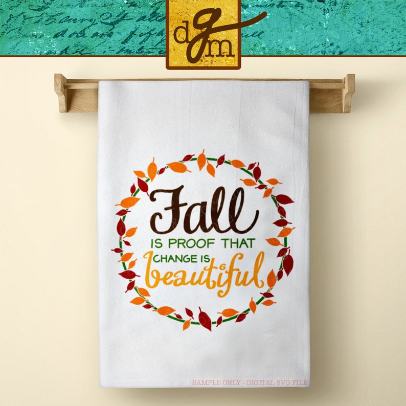 Fall Wreath SVG File, Fall Round Sign SVG, Fall Circle SVG File, Fall ...