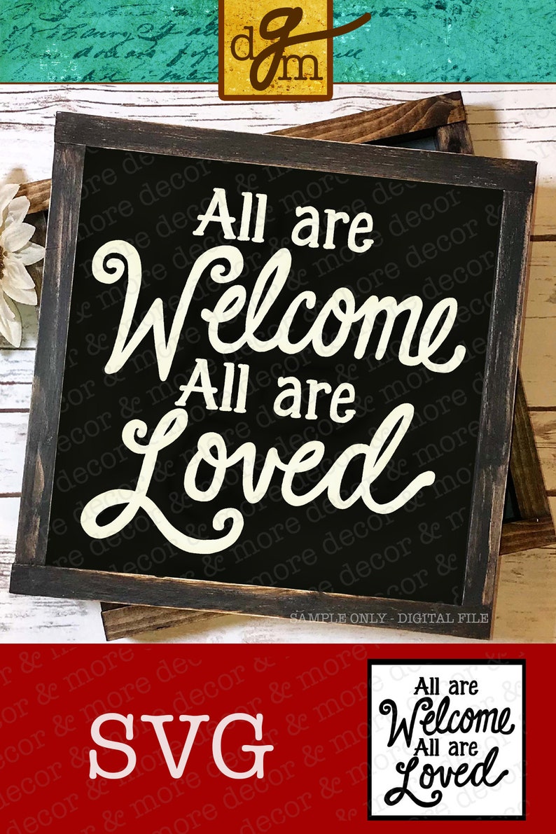Welcome Saying SVG File Family Sign SVG Saying Rustic Wall - Etsy