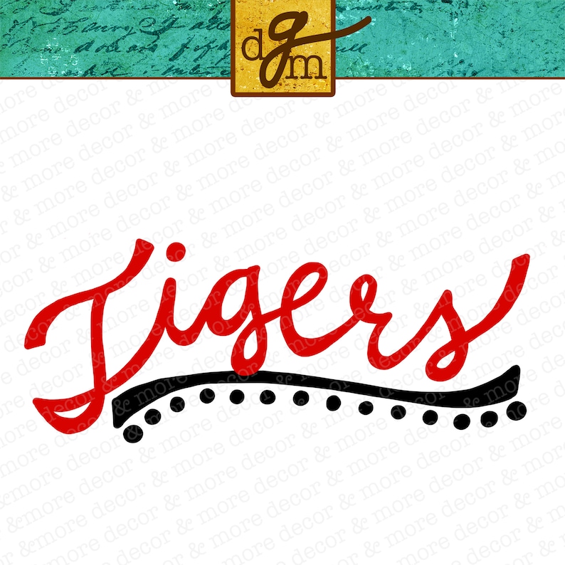 Script Tigers SVG File Tigers Shirt SVG File Tigers Mom | Etsy