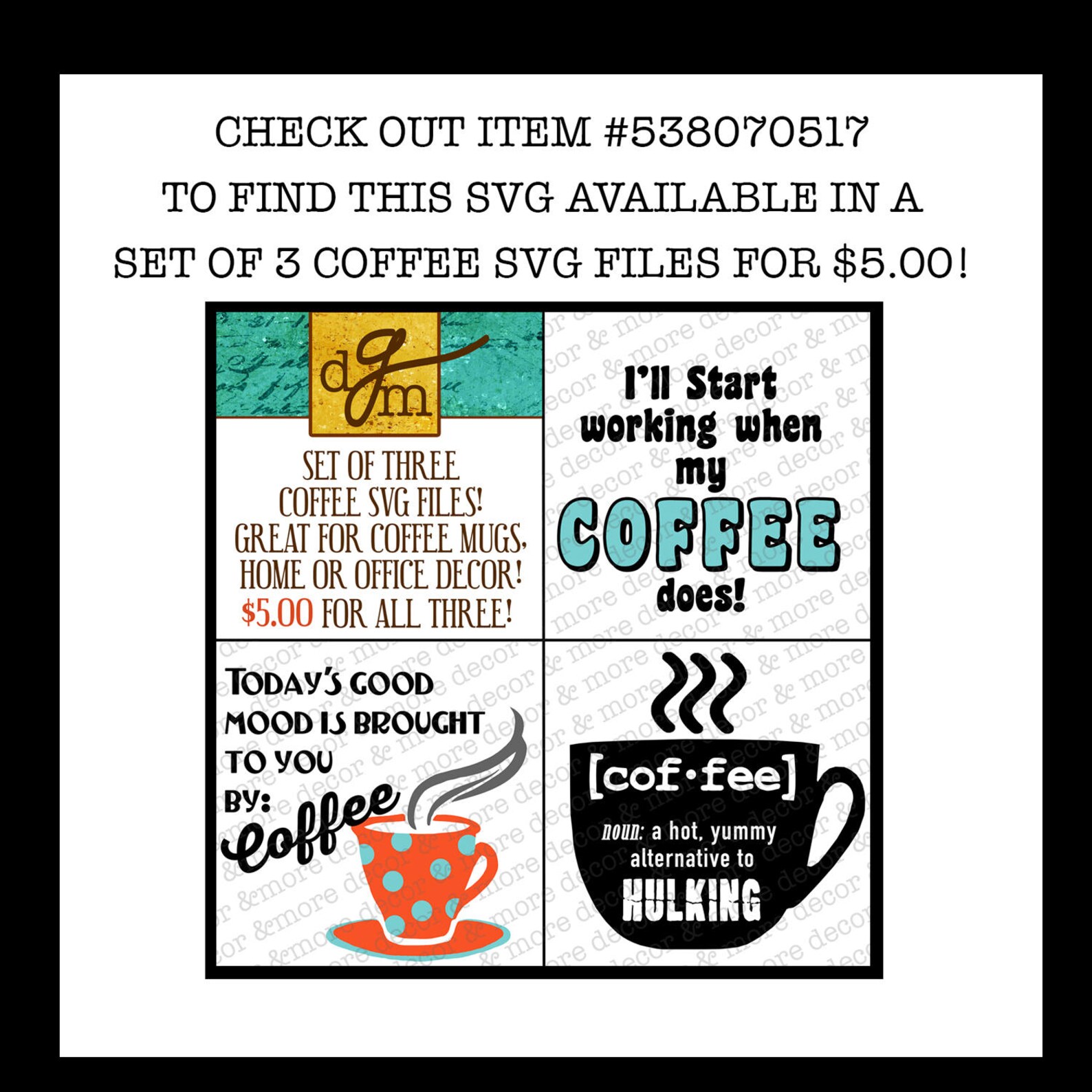 COFFEE SVG FILE. Coffee Svg. Funny Coffee Saying for Your - Etsy