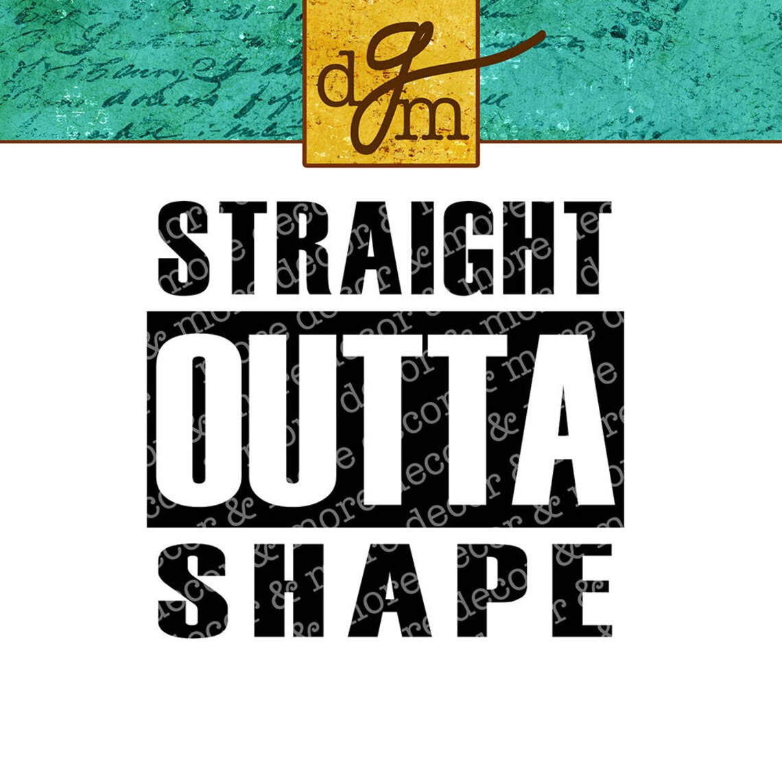 Straight Outta Shape Water Bottle SVG, SVG File for Water Bottle, Yeti ...