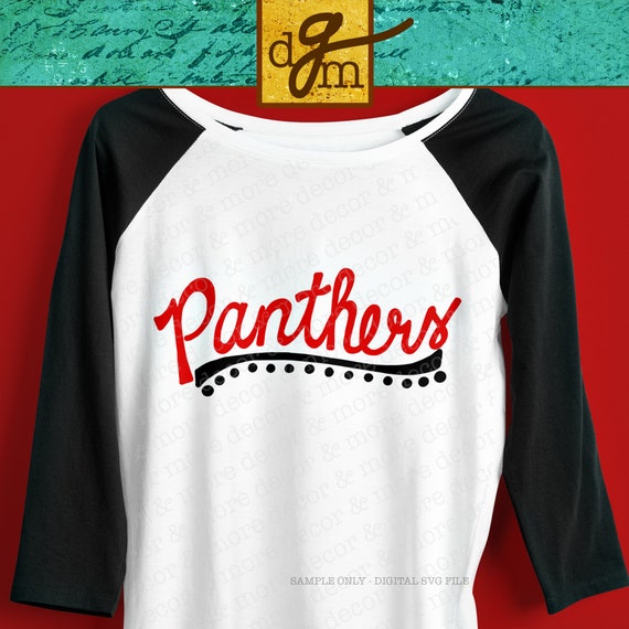 Script Panthers SVG File Panthers Team Shirt SVG File | Etsy