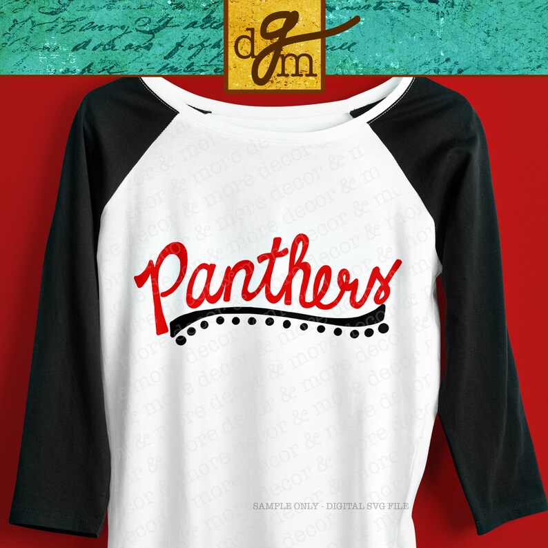 Script Panthers SVG File Panthers Team Shirt SVG File | Etsy