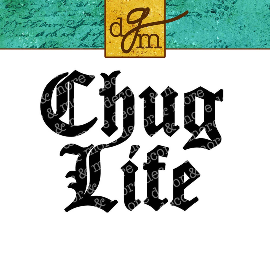 Chug Life Water Bottle SVG File, Funny Water Bottle Decal, Vinyl Water ...
