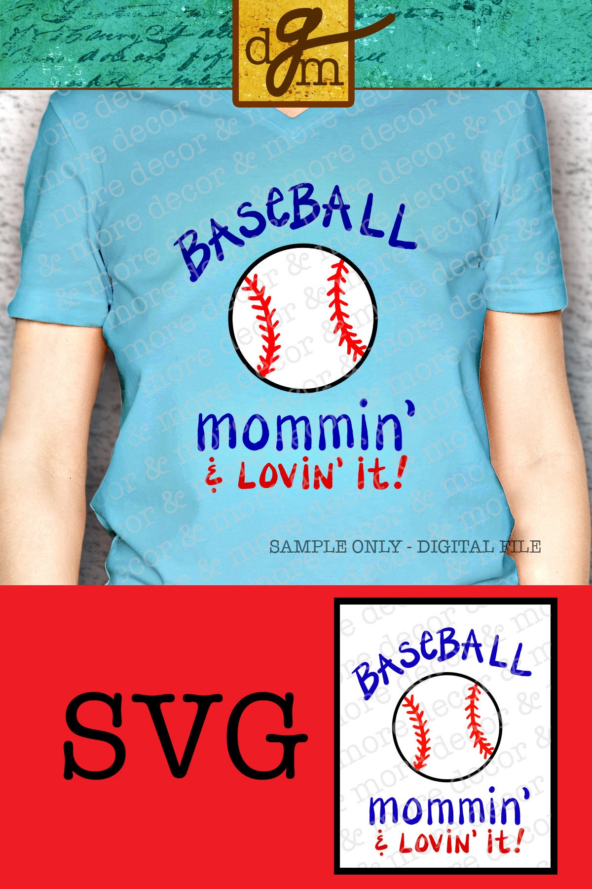Baseball Mommin SVG File Baseball Mom SVG File SVG Files for | Etsy