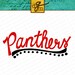 Script Panthers SVG File, Panthers Team Shirt SVG File, Panther Mom ...