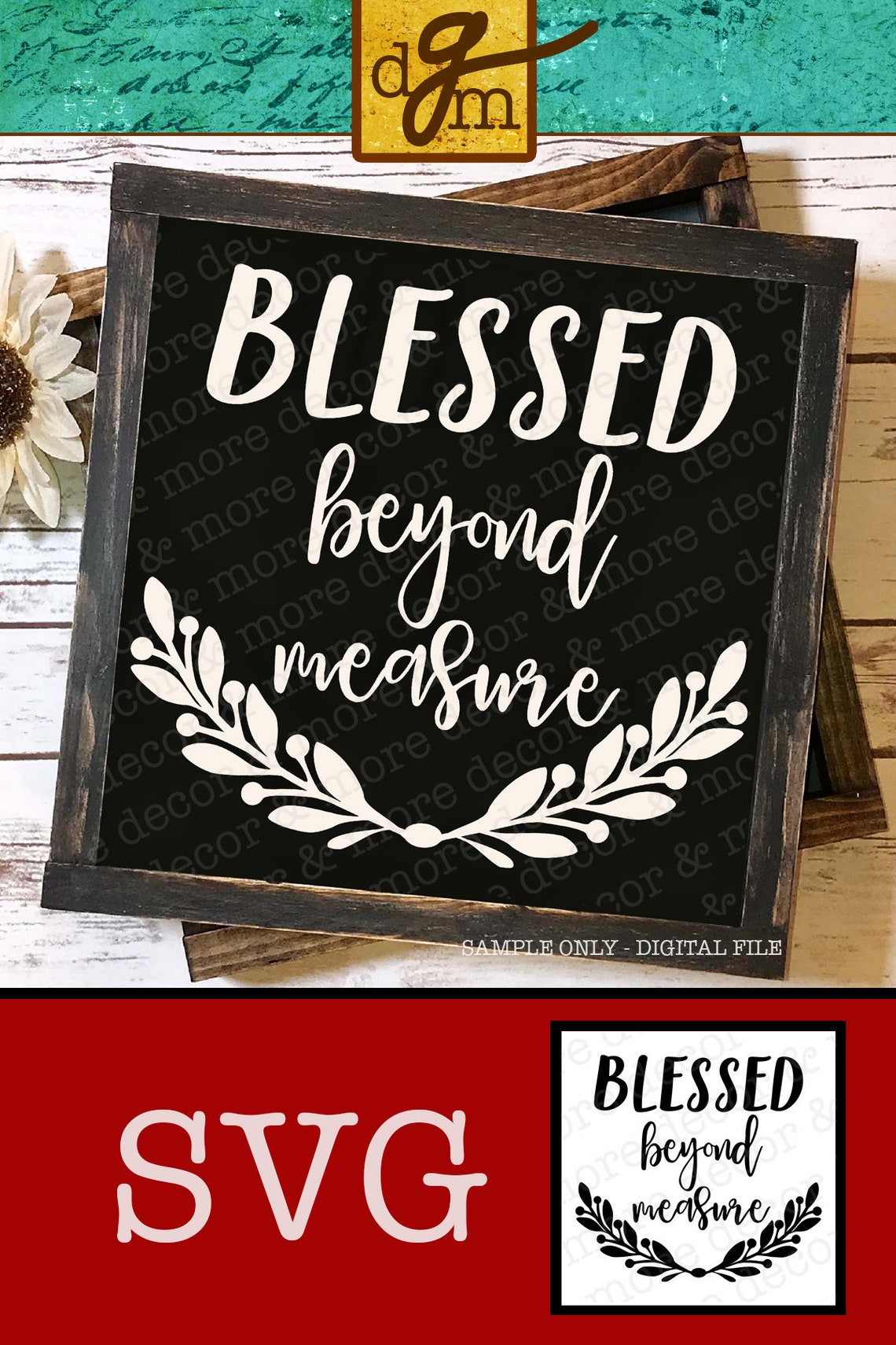 Blessed Beyond Measure SVG Blessed SVG File Thanksgiving SVG - Etsy