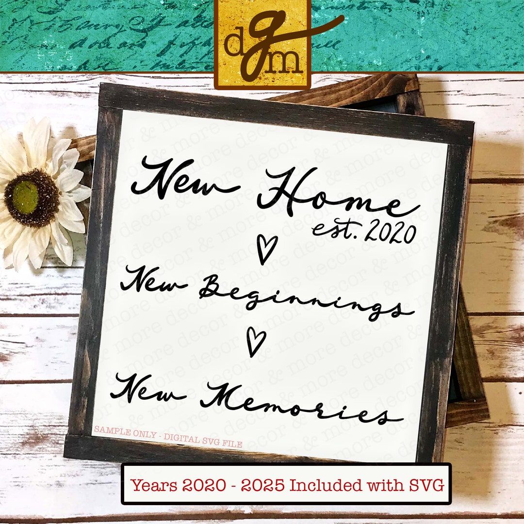 New Home SVG File, New Home Sign SVG, First Home SVG, Housewarming Gift ...