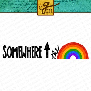 Over the Rainbow SVG File, Rainbow Shirt SVG File, Rainbow Decal SVG ...