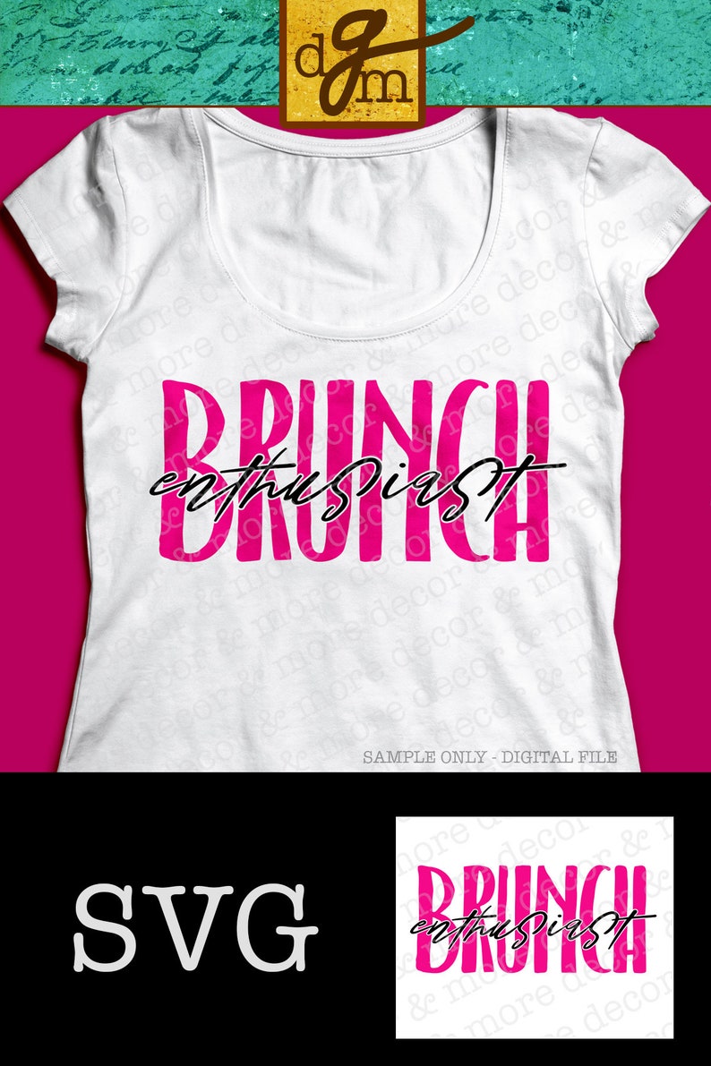 Brunch Enthusiast SVG File Brunch Saying SVG SVG Files for - Etsy