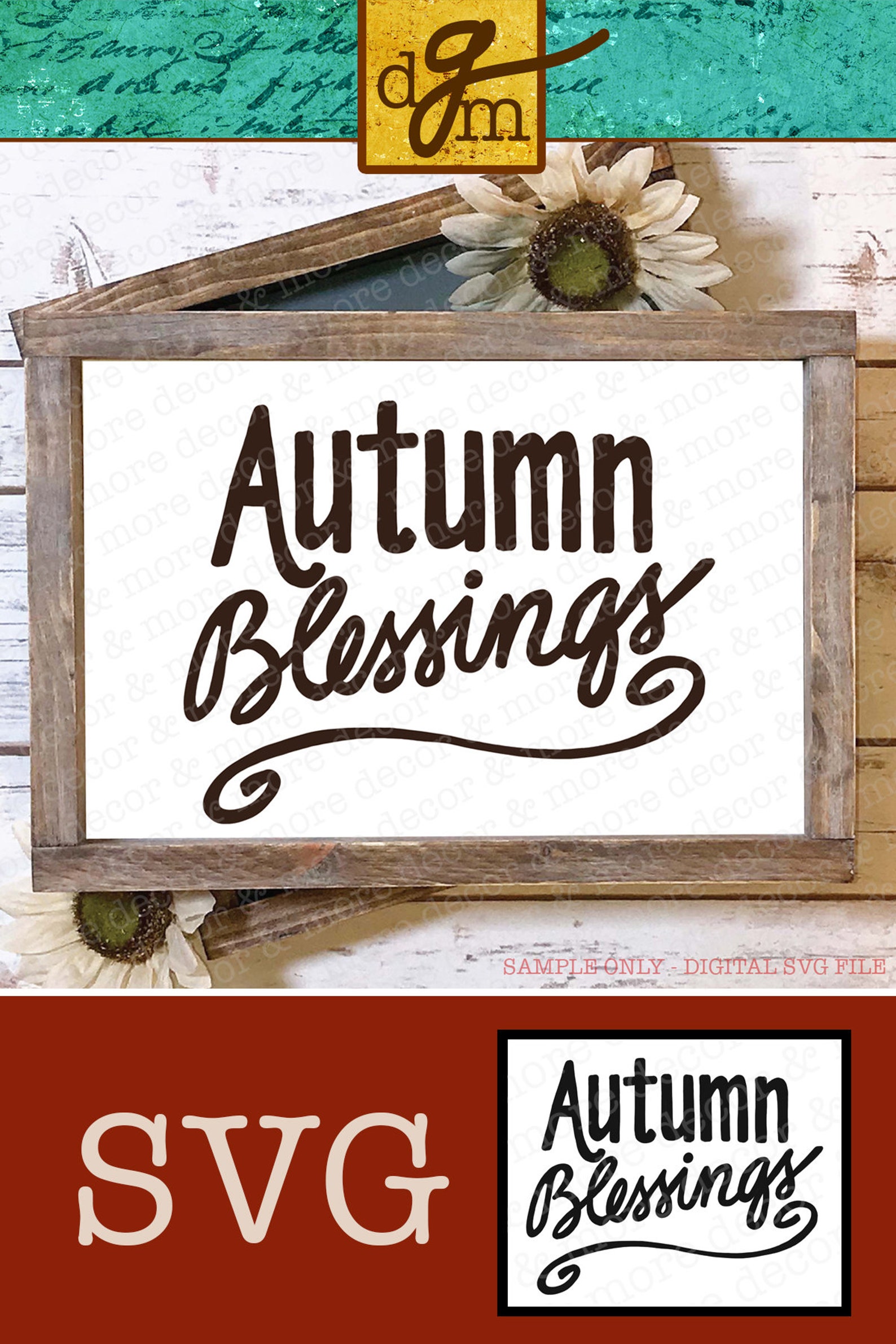 Autumn Blessings SVG File, Fall SVG File, Thanksgiving SVG, Fall Sign ...