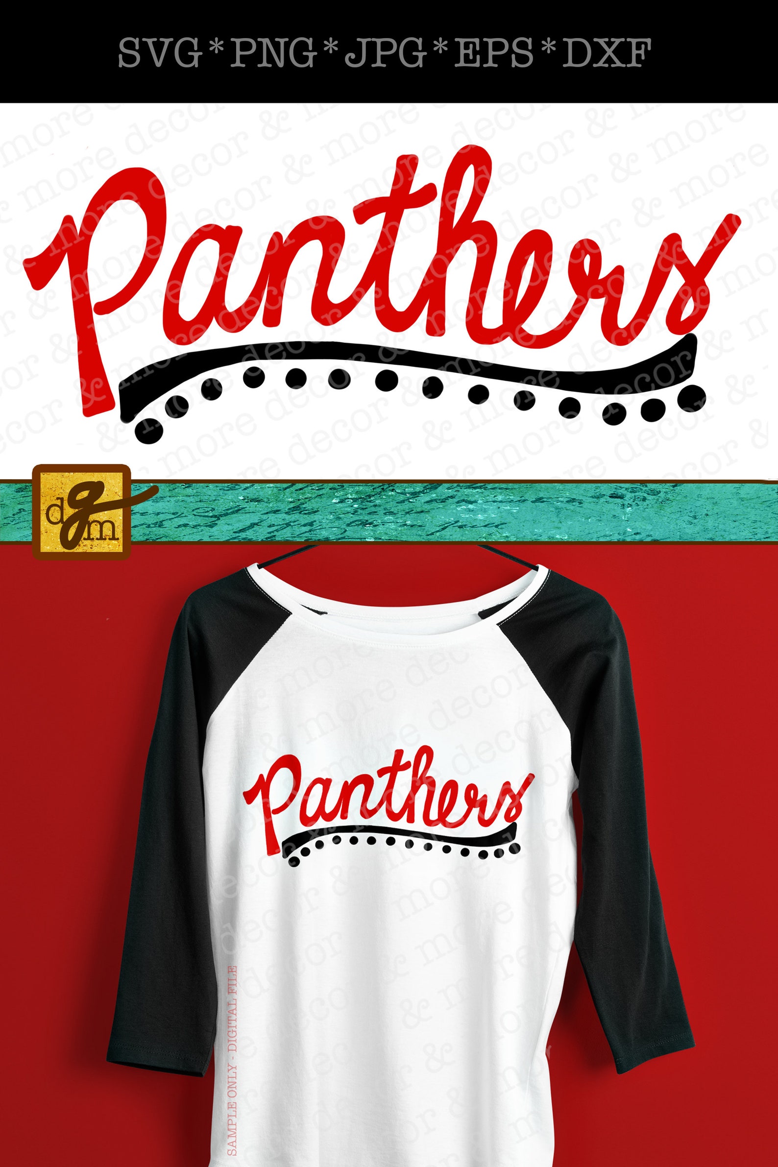 Script Panthers SVG File Panthers Team Shirt SVG File | Etsy