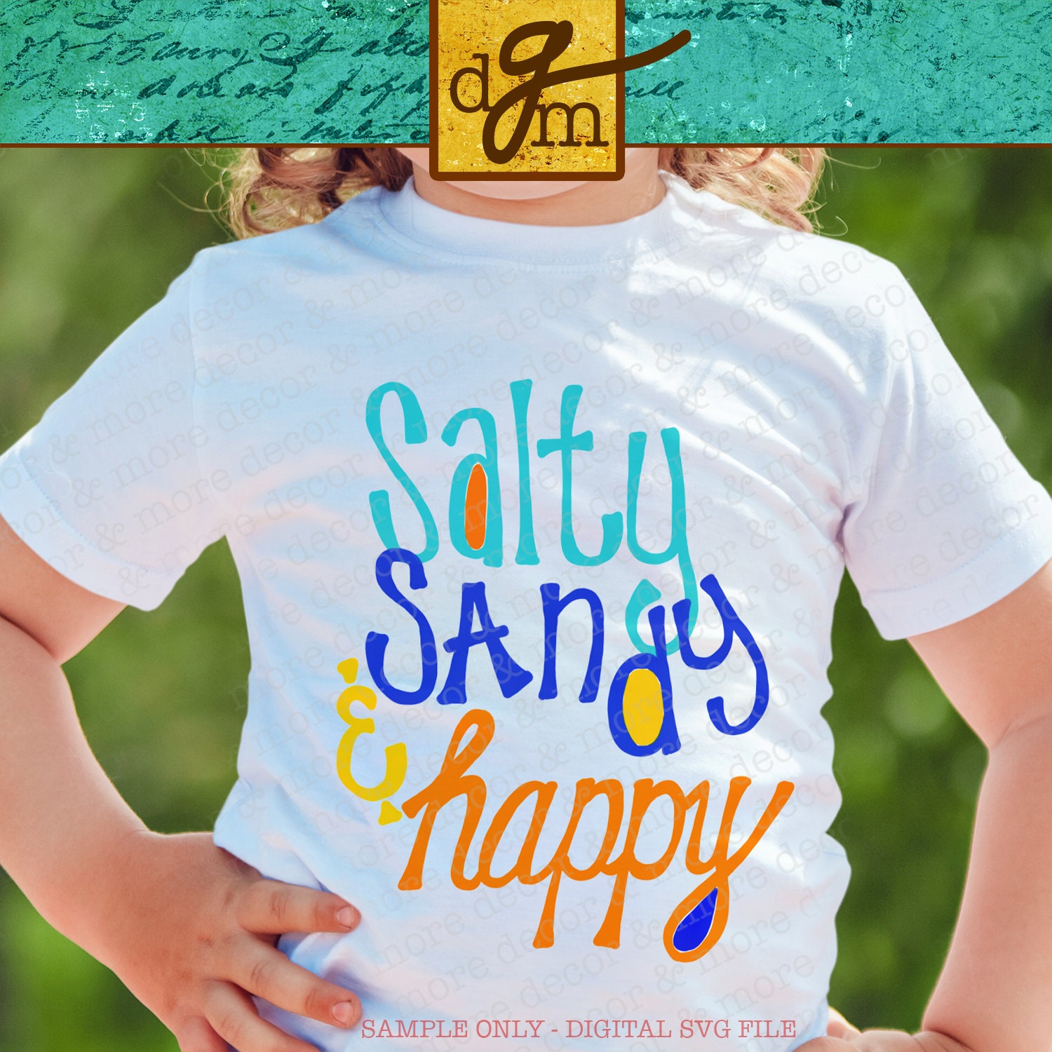 Salty Sandy Happy Beach SVG File Beach SVG File Beach | Etsy