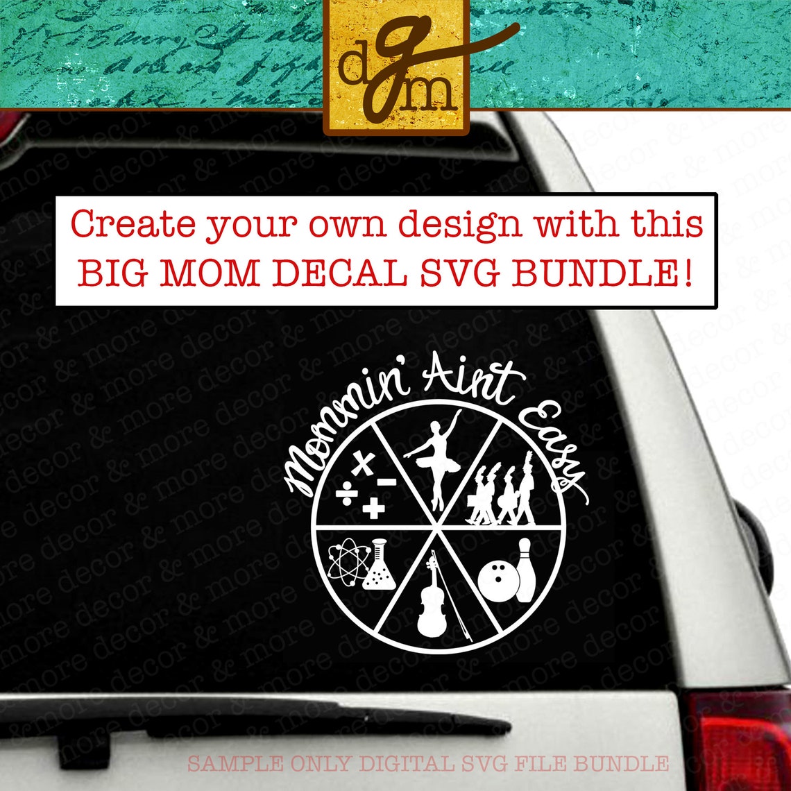 Mom SVG Bundle Mom Decal SVG Kit Mom Car Decal SVG Mom | Etsy