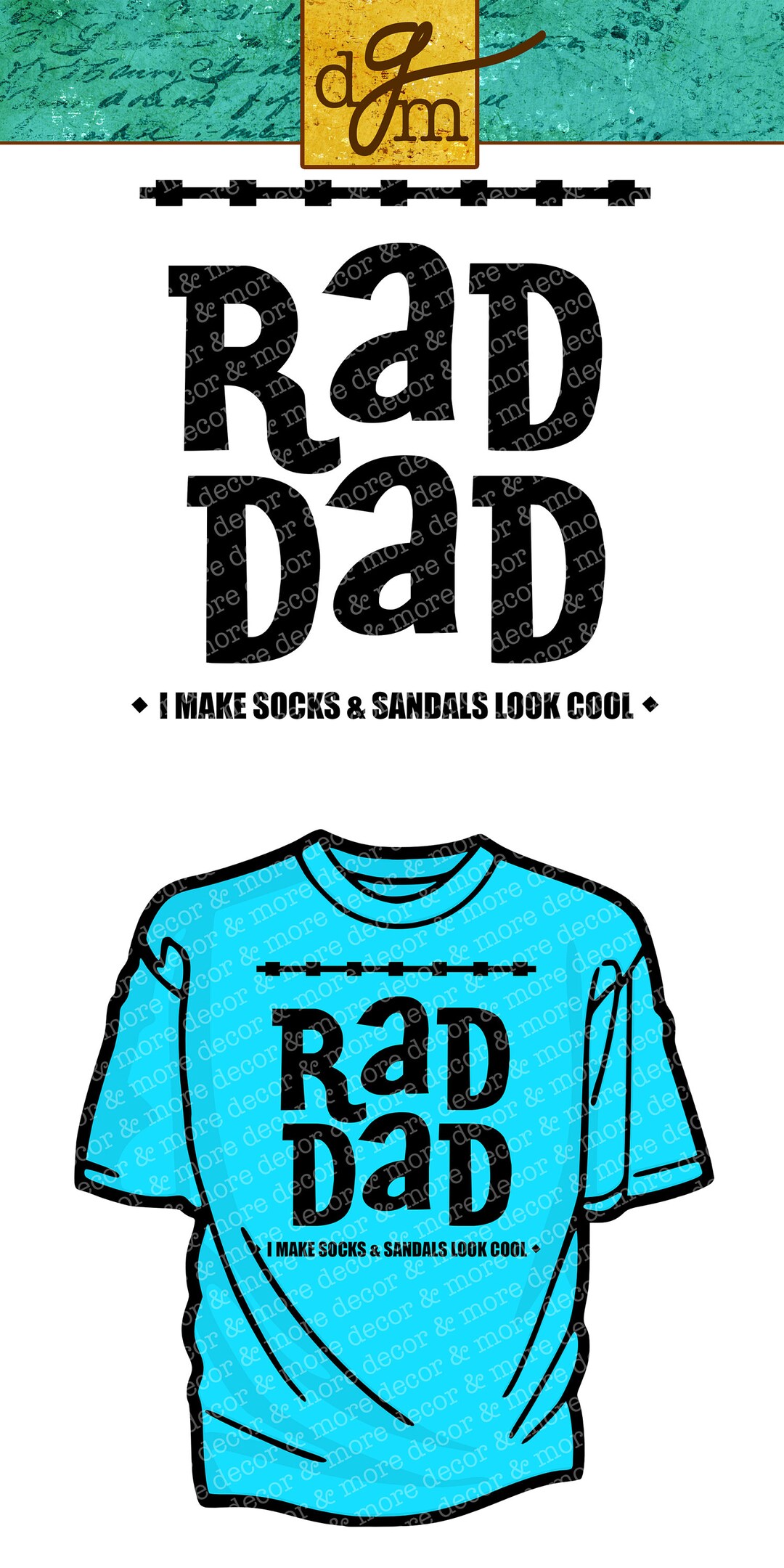 RAD DAD SVG. Dad Svg File. Father's Day Svg. Funny Dad Shirt. Great ...