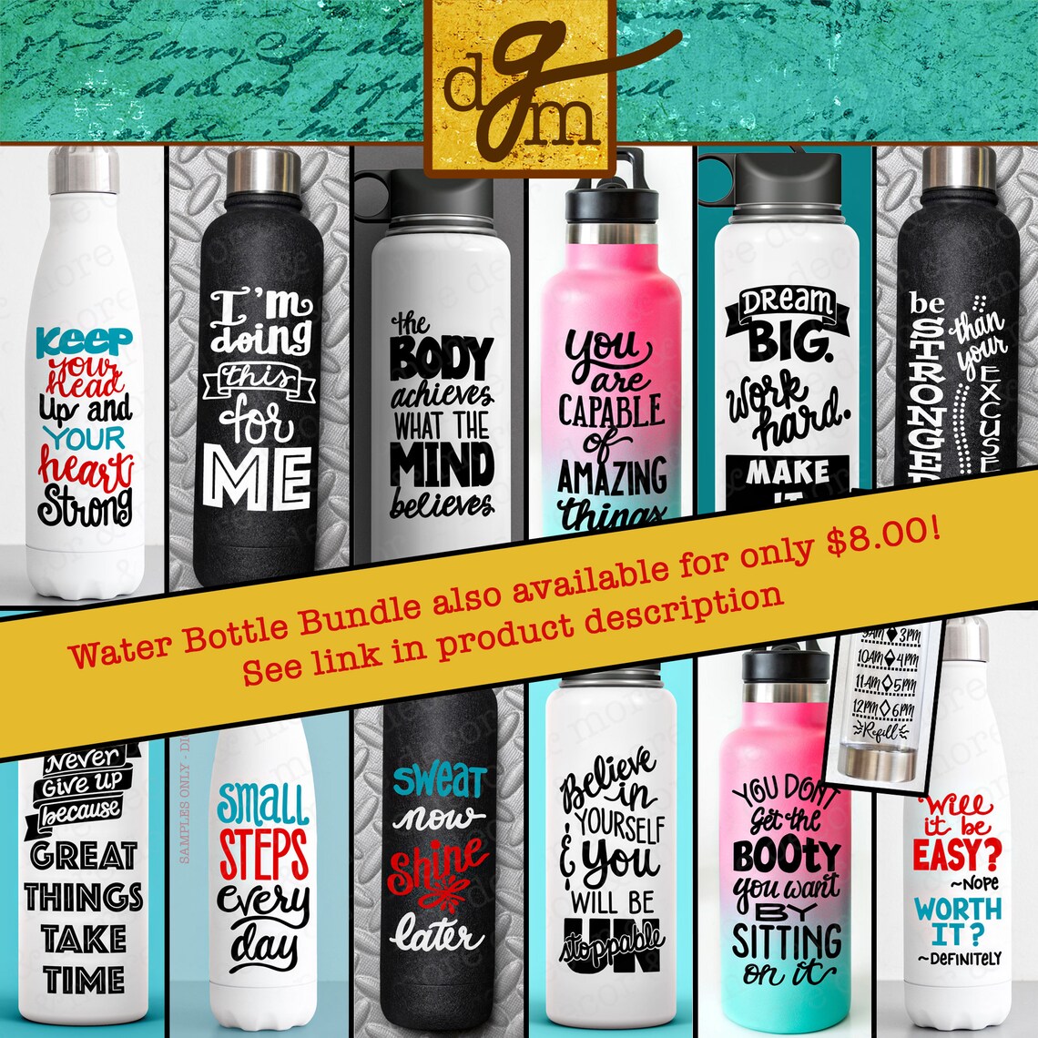 Water Bottle SVG Fitness SVG Workout SVG Water Bottle - Etsy