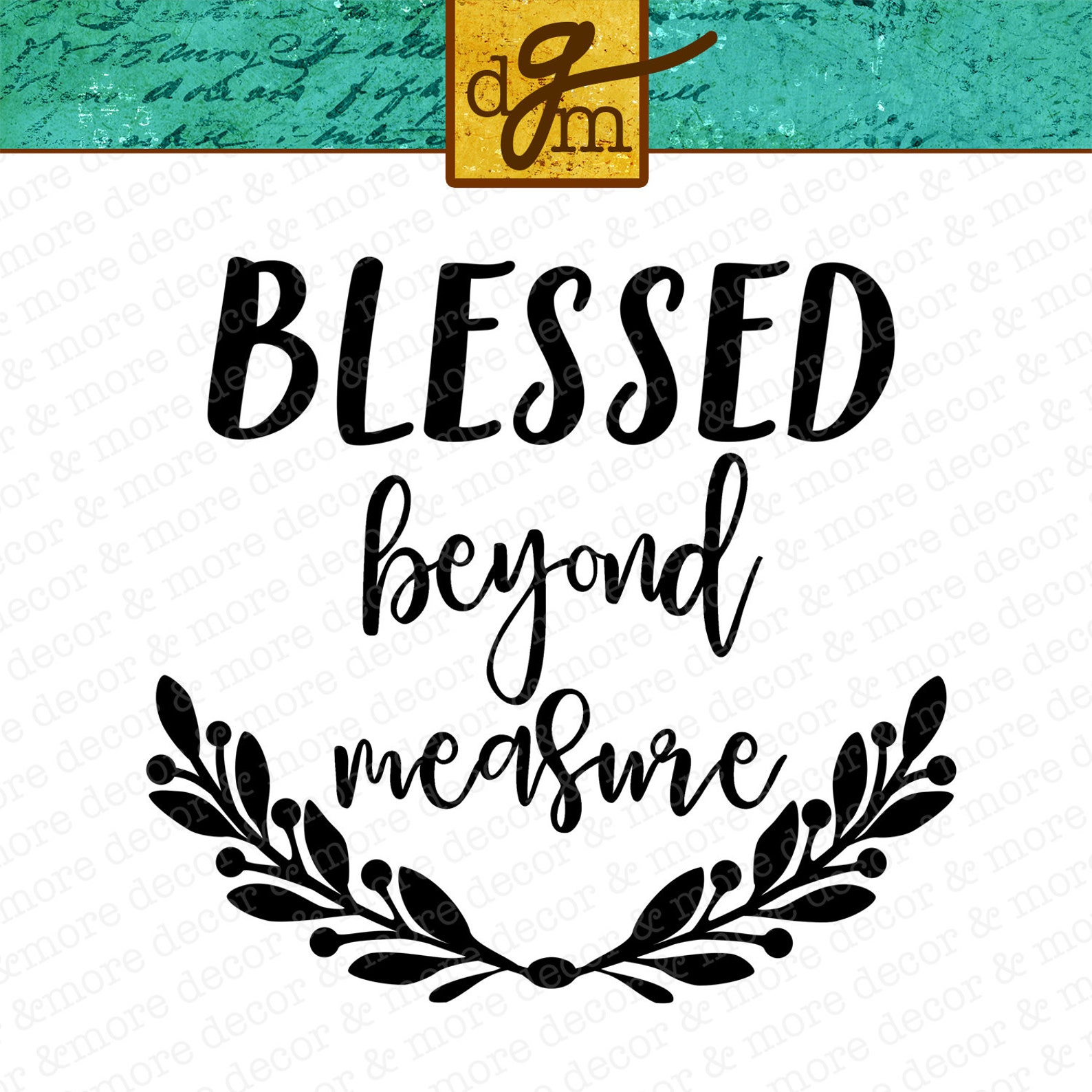 Blessed Beyond Measure SVG Blessed SVG File Thanksgiving SVG - Etsy