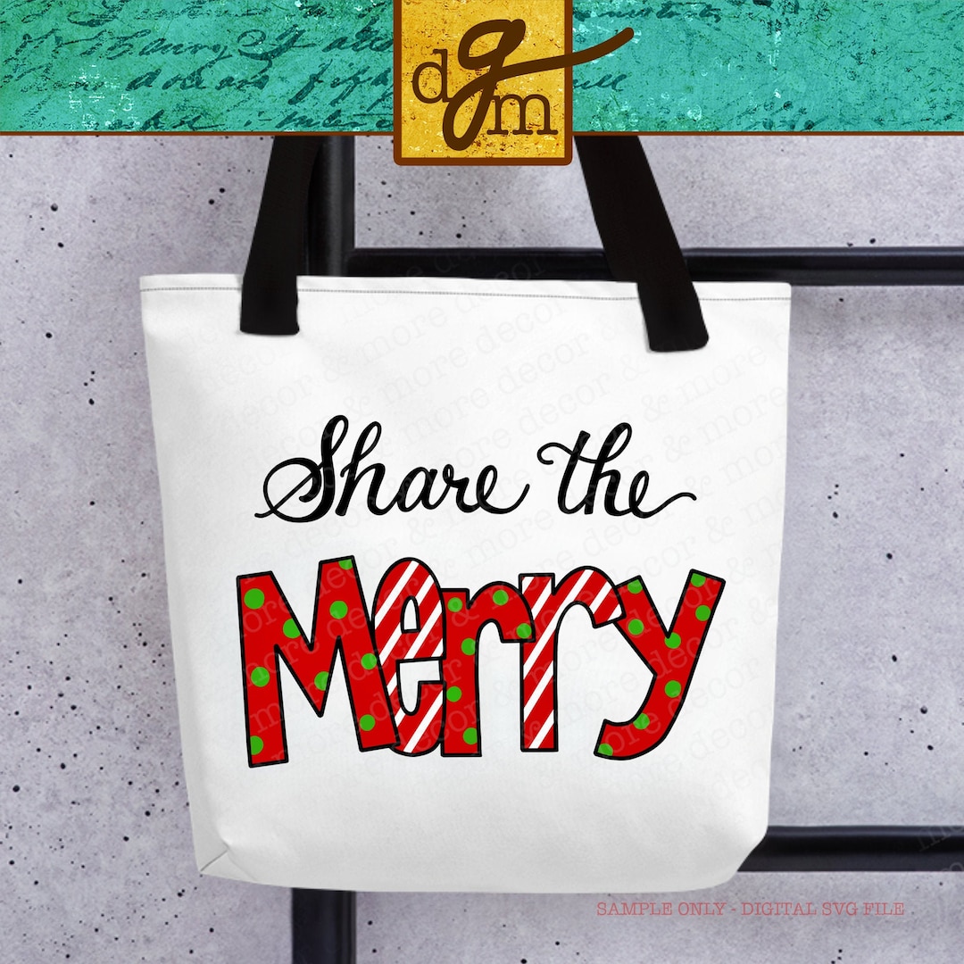 Merry SVG, Cookie Tin SVG Saying, Santa Cookie Plate SVG Cut File ...
