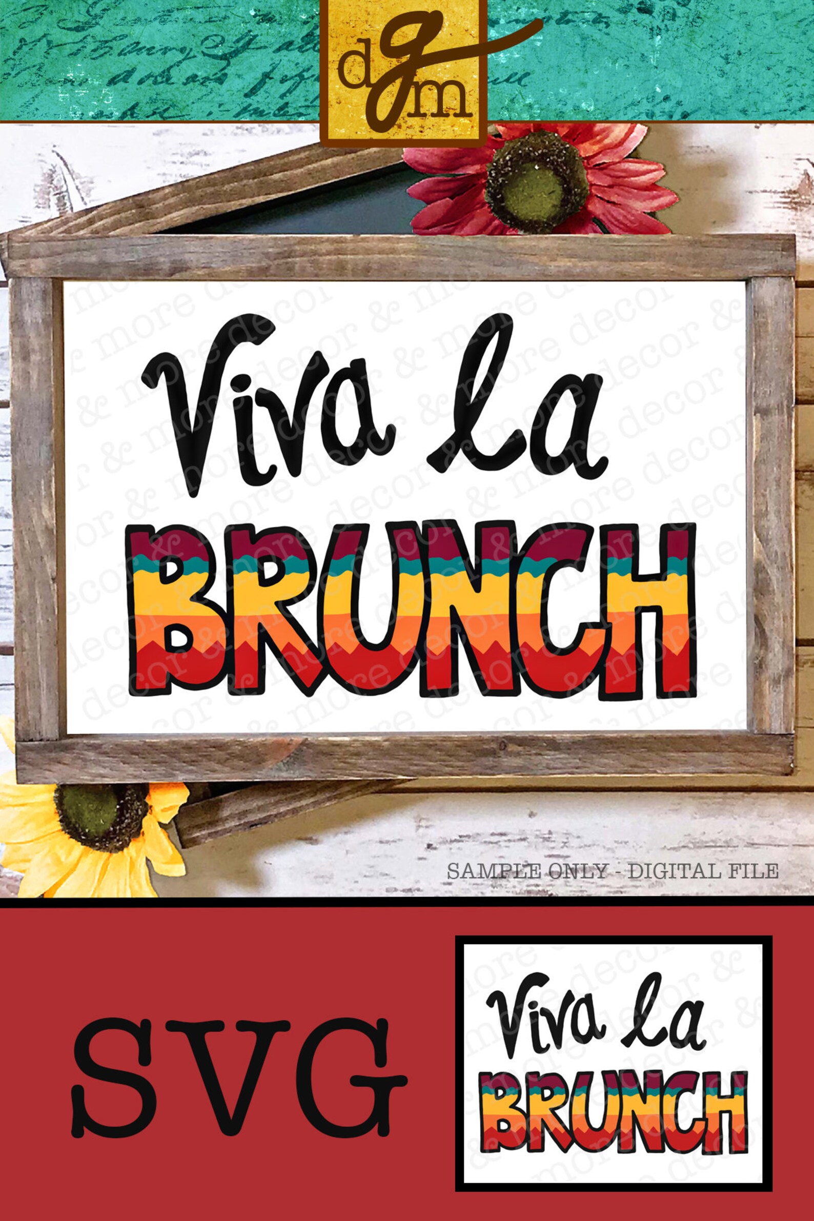 Viva La Brunch SVG File Brunch Saying SVG Fiesta SVG | Etsy