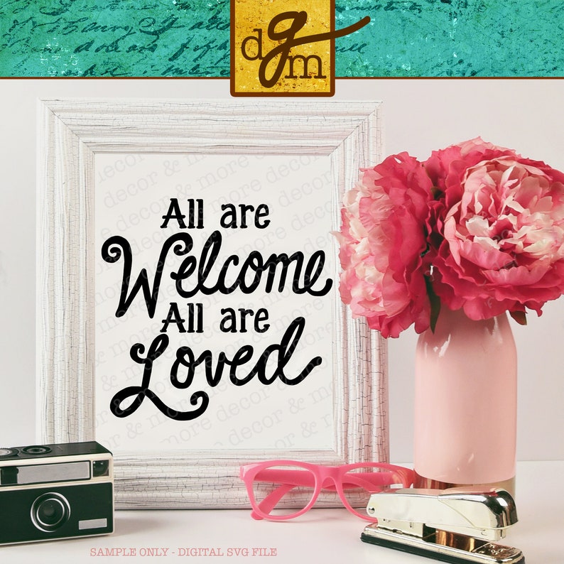 Welcome Saying SVG File Family Sign SVG Saying Rustic Wall - Etsy