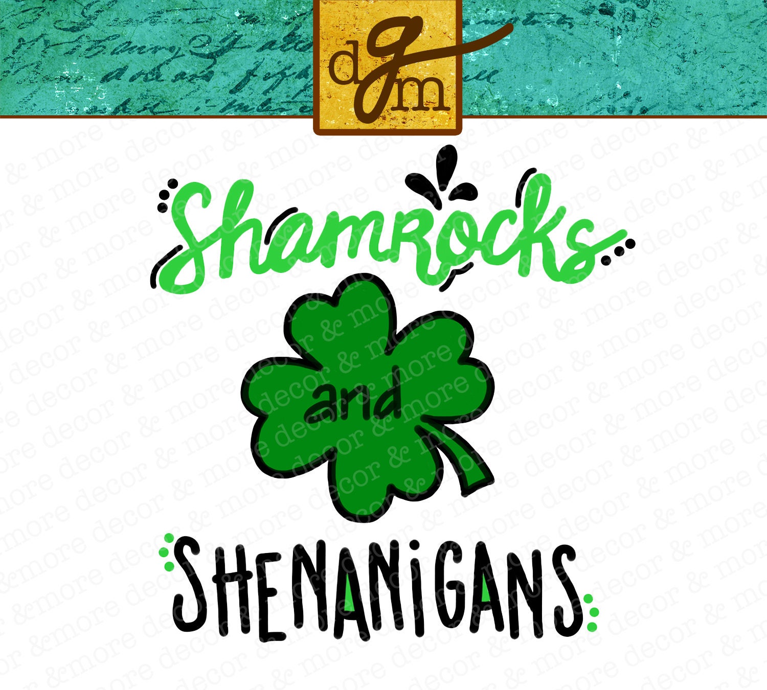 Shamrocks and Shenanigans SVG File St. Patrick's Day SVG - Etsy